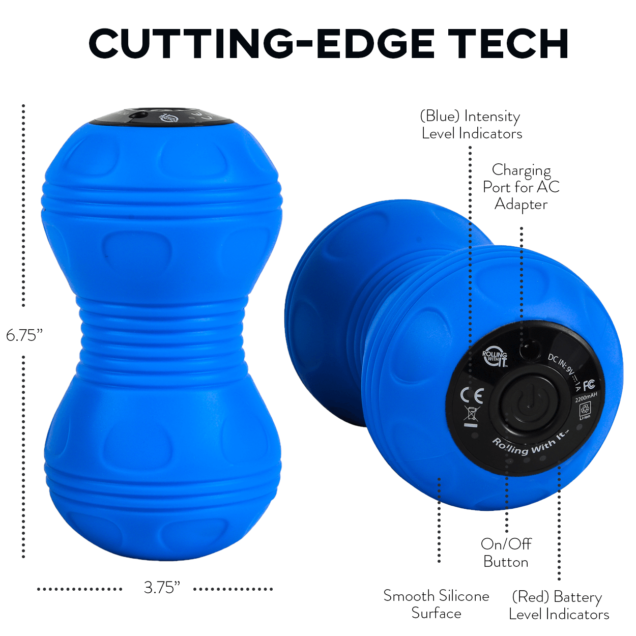 Vibrating Peanut Massage Ball - Deep Tissue Trigger Point Therapy, 4 I ...