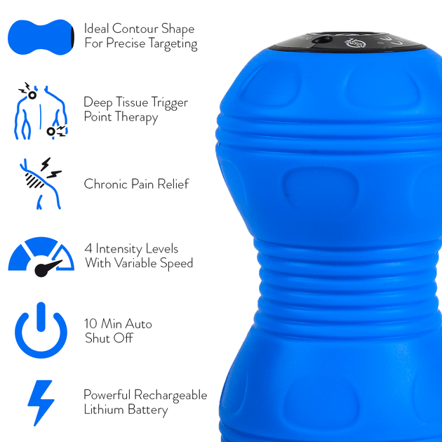 Vibrating Peanut Massage Ball - Deep Tissue Trigger Point Therapy, 4 I ...